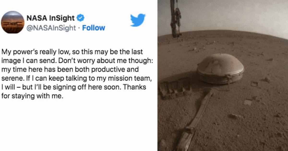 NASA InSight Lander's Heartbreak Farewell Message "Don't worry about Me ...